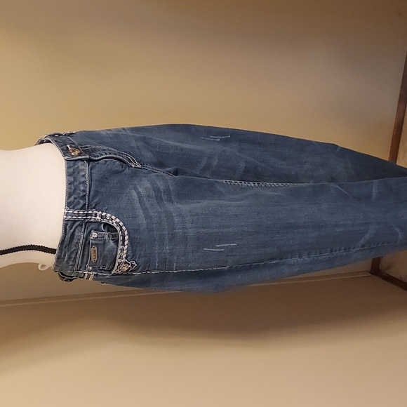 L.A. idol | Jeans | La Idol Blue Jeans With Ornate Rose Design | Poshmark